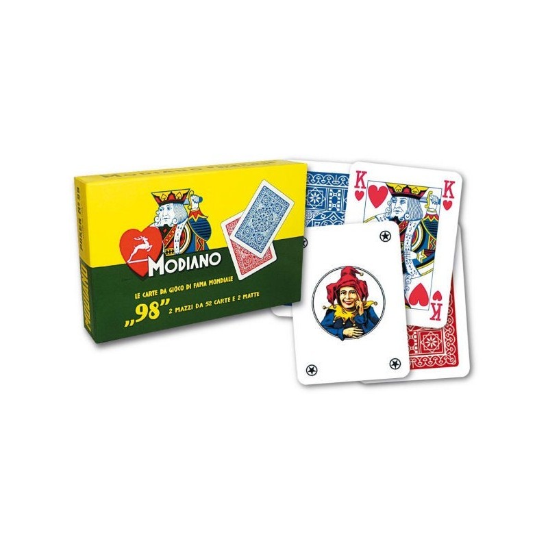Carte da Gioco Modiano Ramino 98 2 mazzi