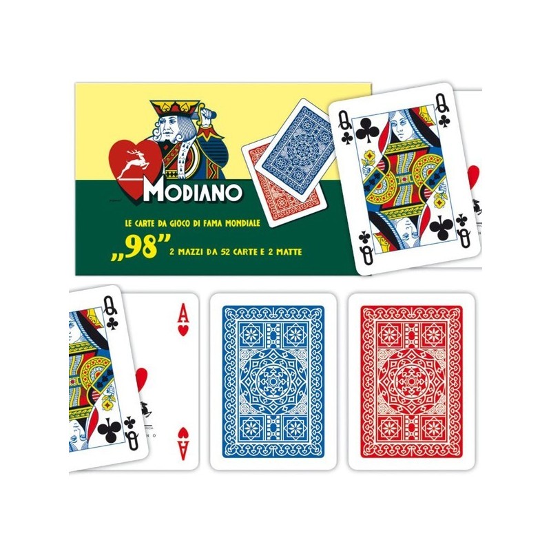 Carte da Gioco Modiano Ramino 98 2 mazzi