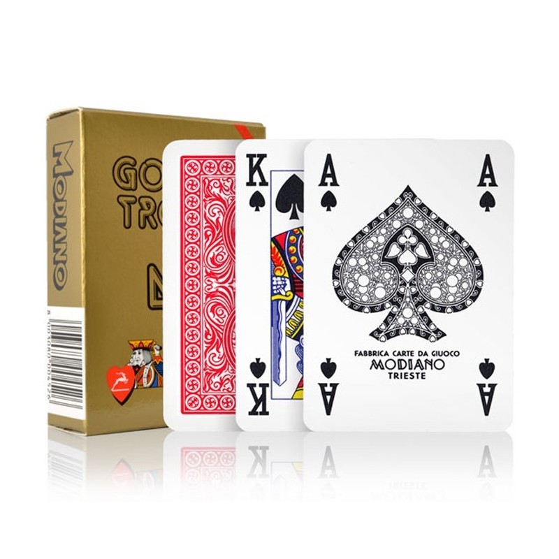 Carte Modiano Poker Golden Trophy 4 Standard Index