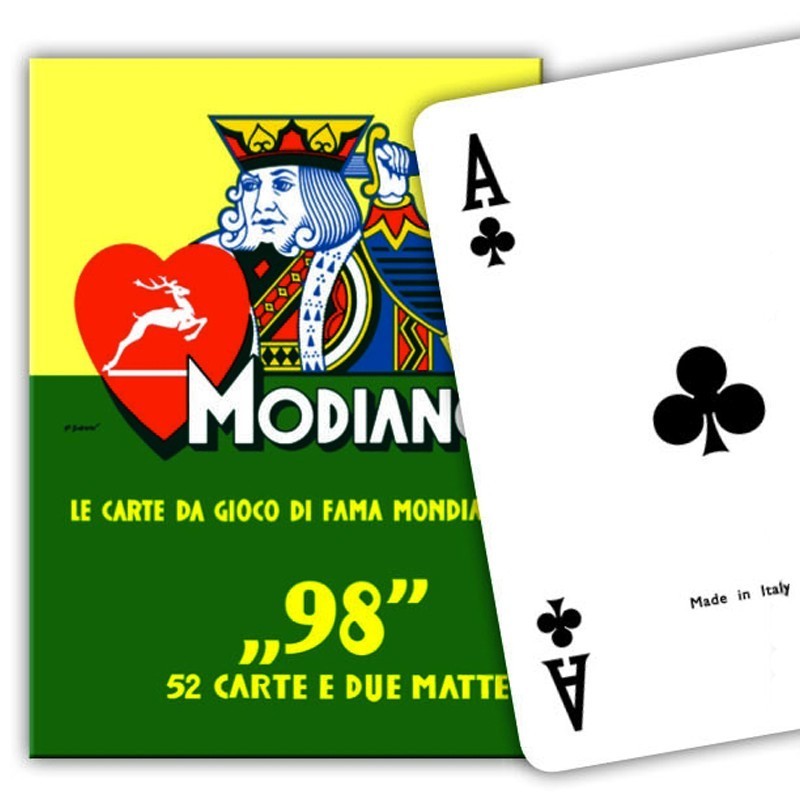 Carte POKER 98 Blu o Rosse Modiano